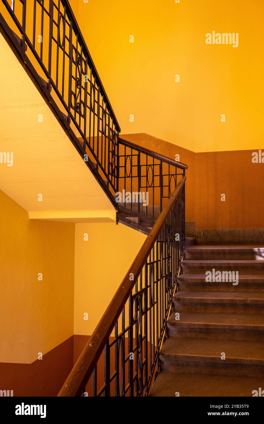 Steps inside an apartment block Stock Photo - Alamy