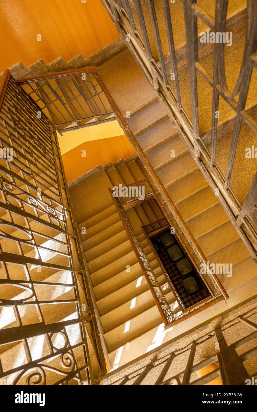 Steps inside an apartment block Stock Photo - Alamy