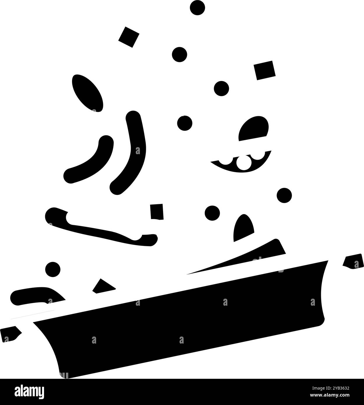 veggie stir fry vegan food glyph icon vector illustration Stock Vector ...