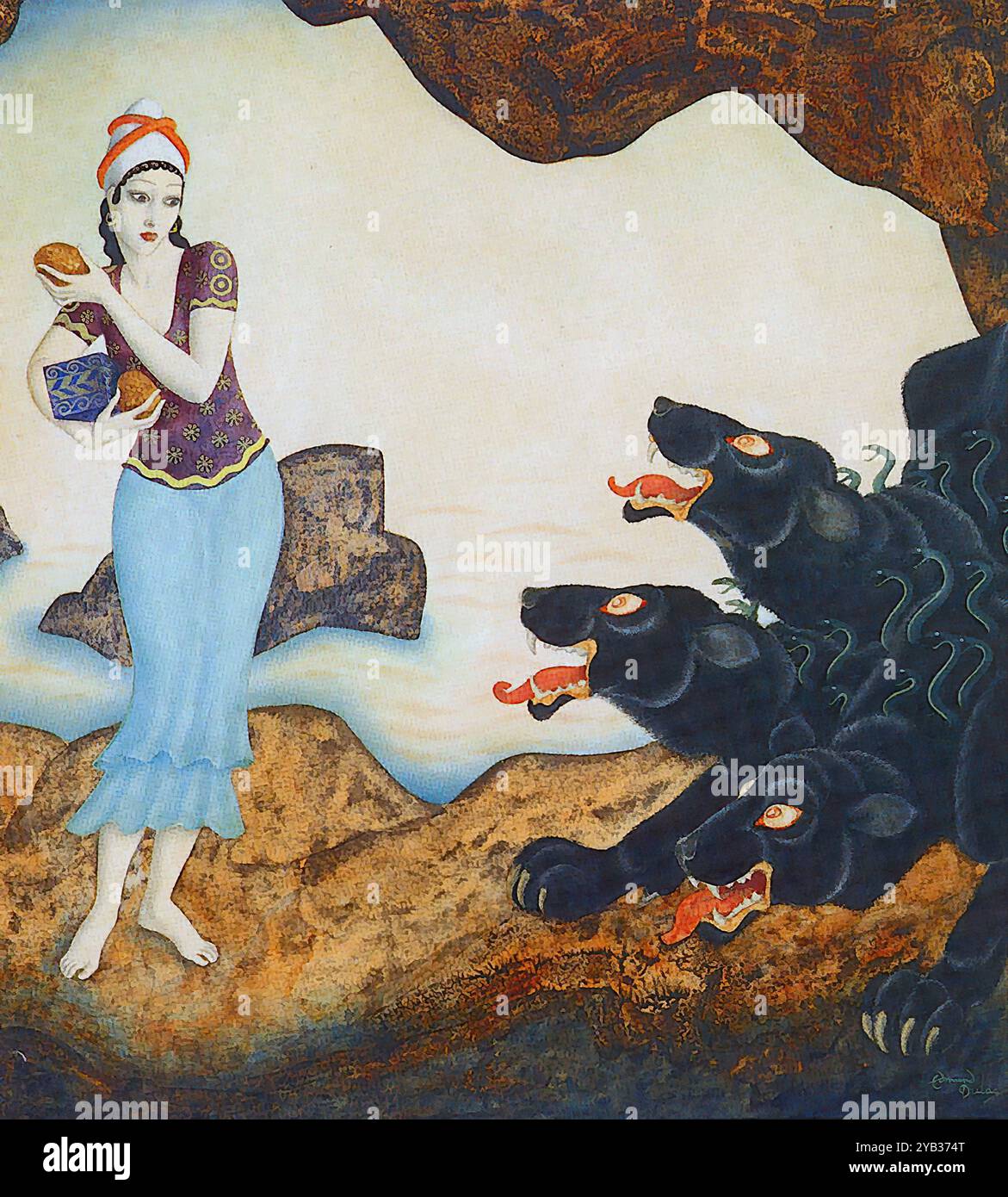 Dulac, Edmund - Psyche and Cerberus Stock Photo - Alamy