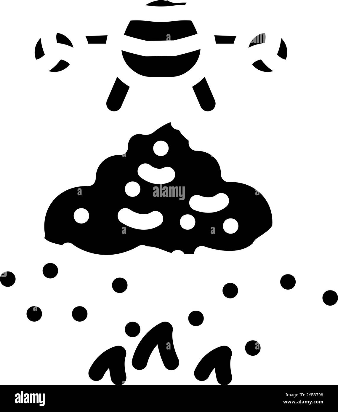 firefighting plane wildfire disaster glyph icon vector illustration ...