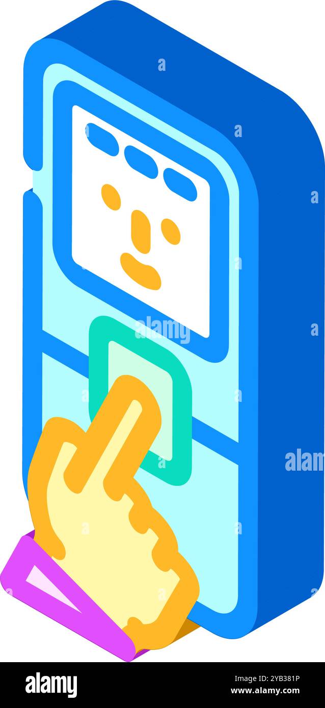 access control biometric isometric icon vector illustration Stock Vector Image & Art - Alamy