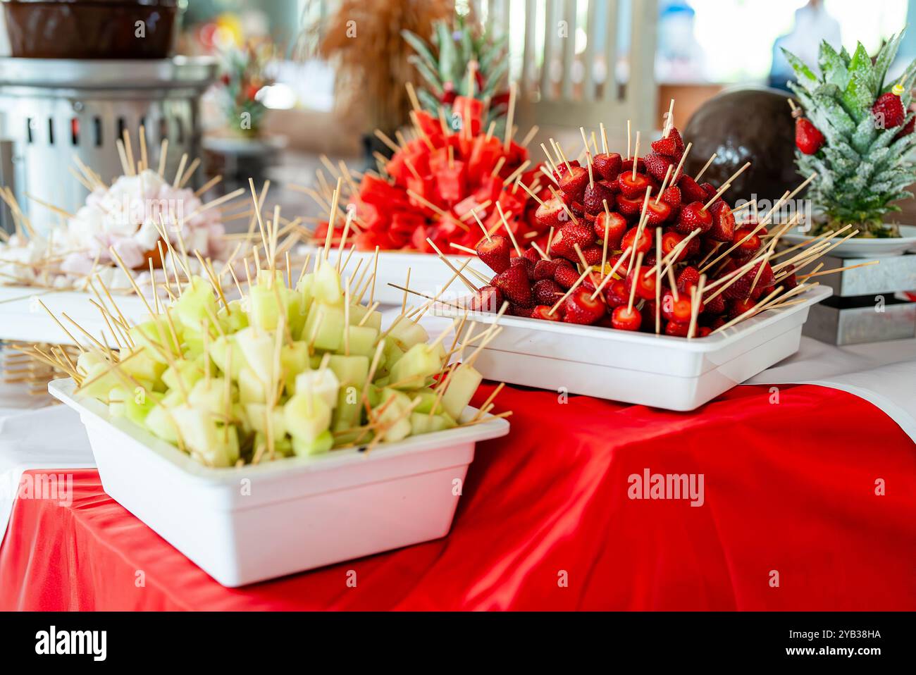 Pieces fruit on stick hi-res stock photography and images - Alamy