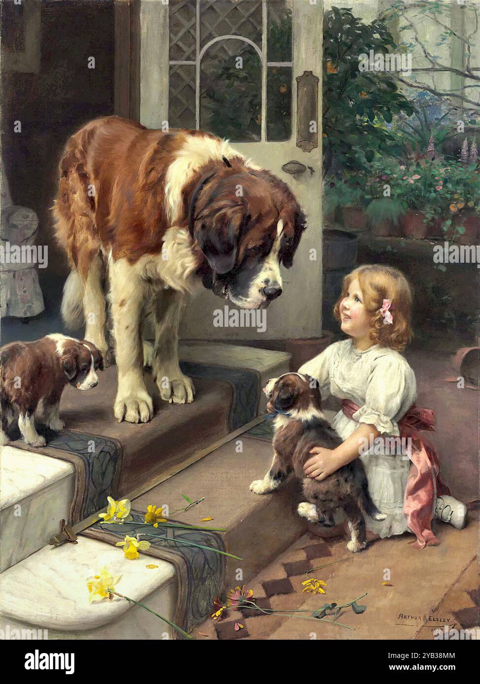 Elsley, Arthur John - Here He Comes Stock Photo - Alamy