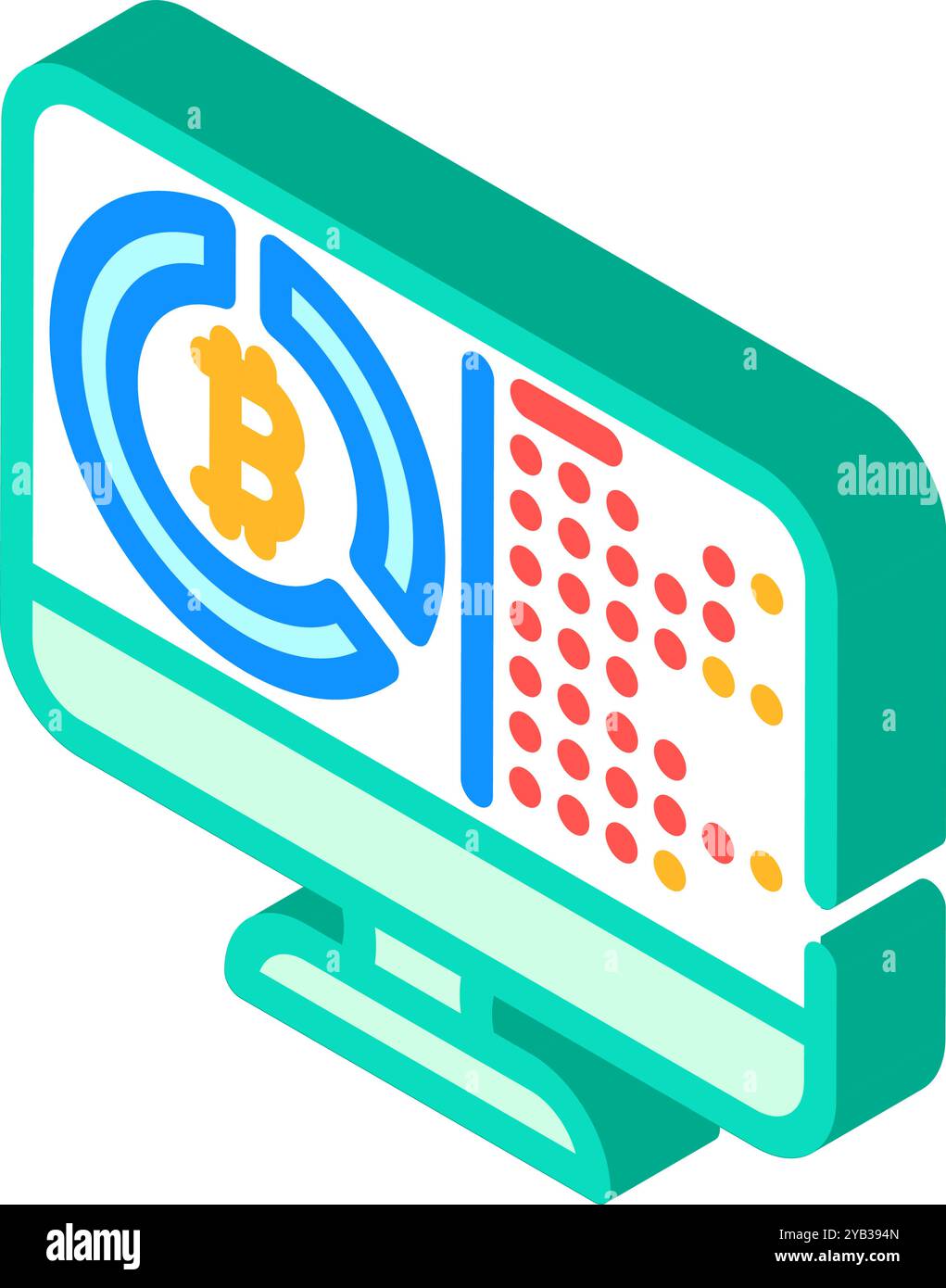 software cryptocurrency mining isometric icon vector illustration Stock ...