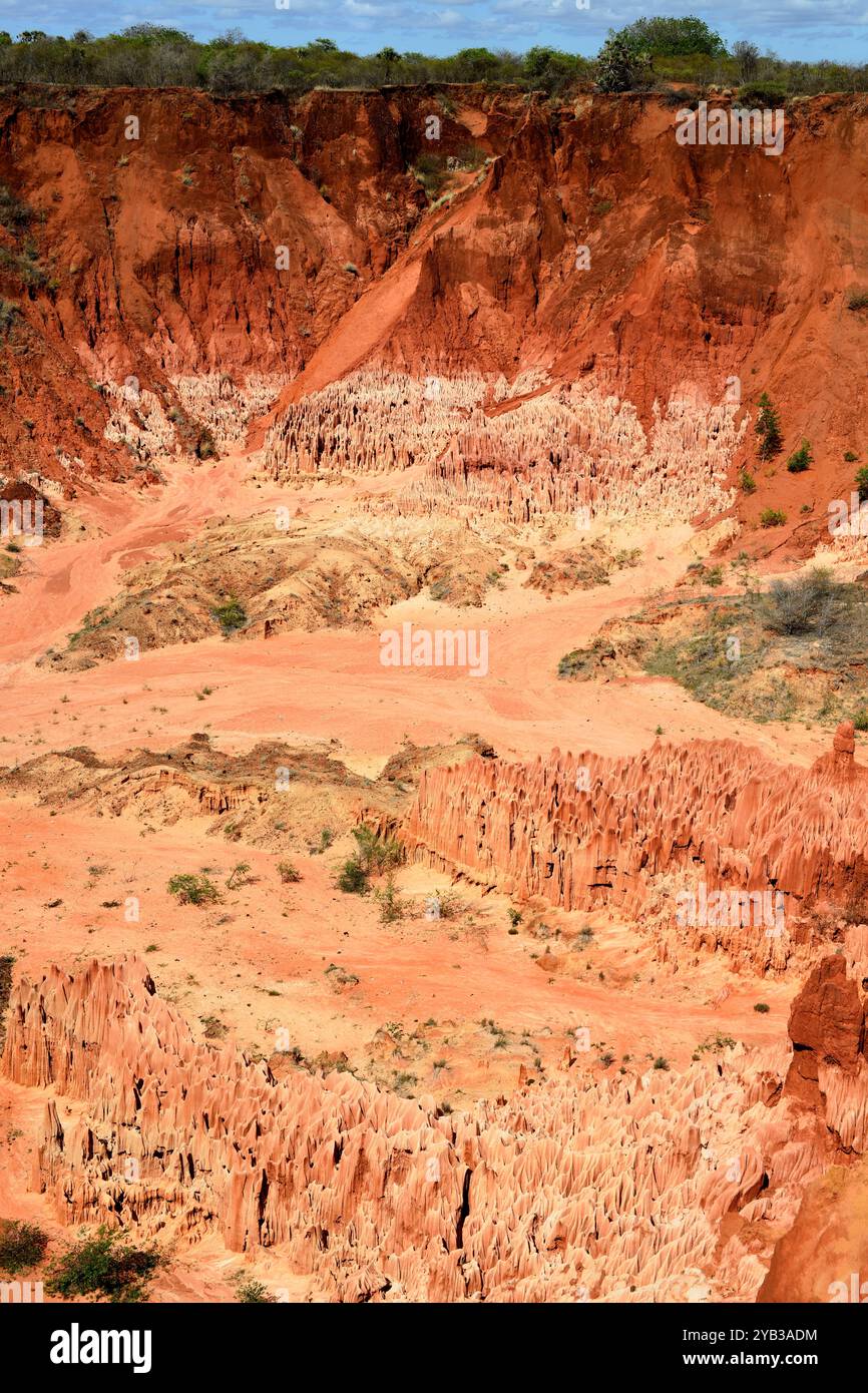 Tsingy Rouge (Red Tsingy) is an eroded laterite formation in Irodo ...