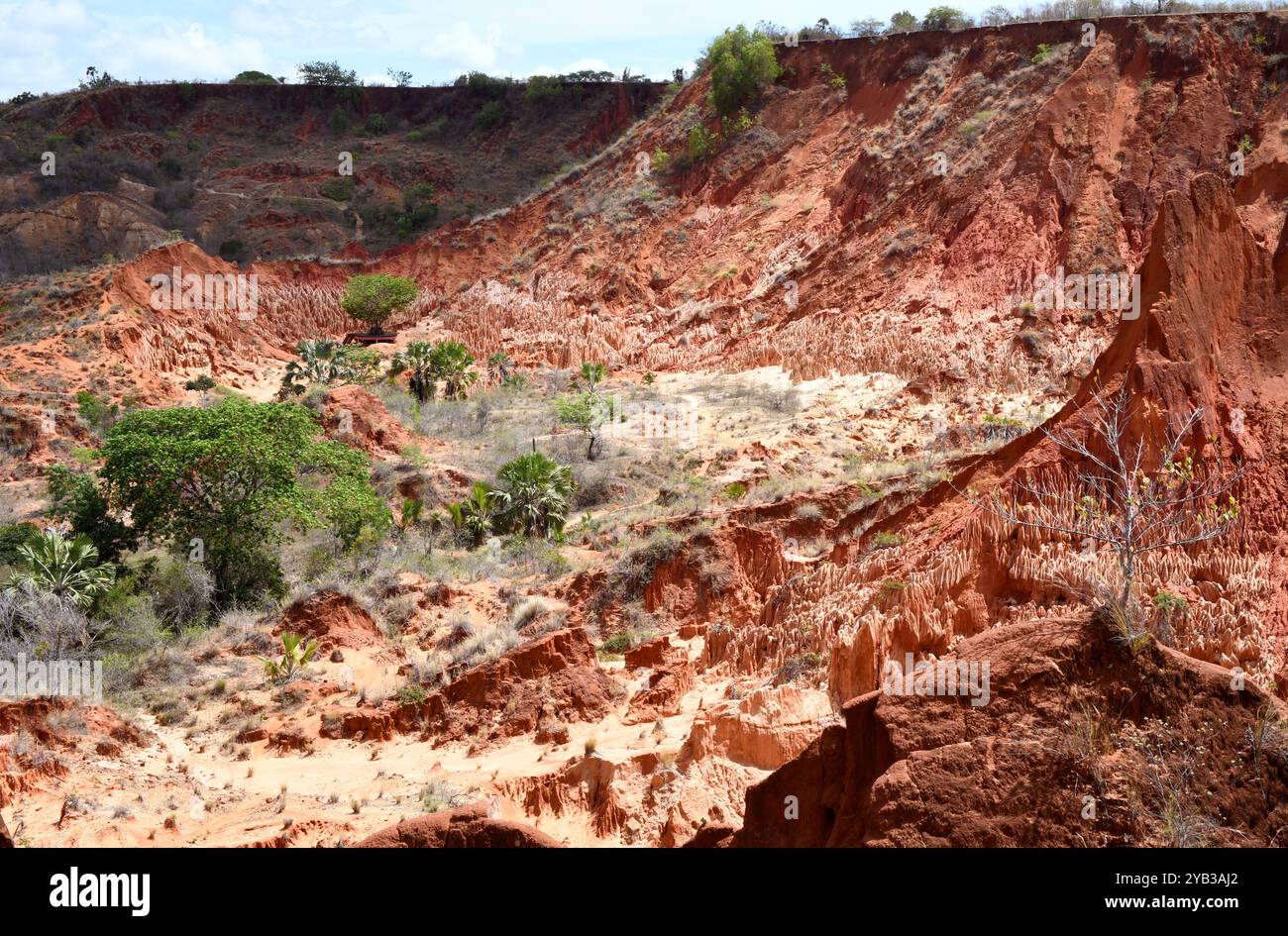 Tsingy Rouge (Red Tsingy) is an eroded laterite formation in Irodo ...