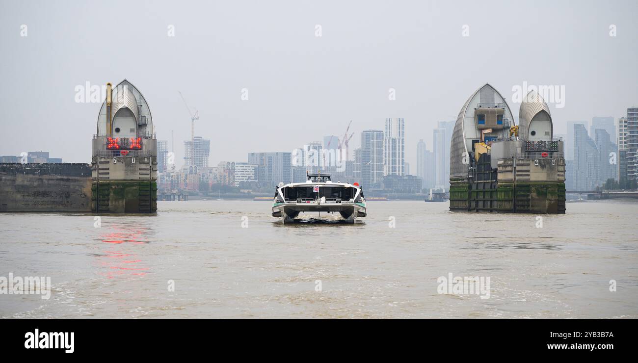 London, UK - September 19, 2024; Uber Boat by Thames Clippers catamaran ...