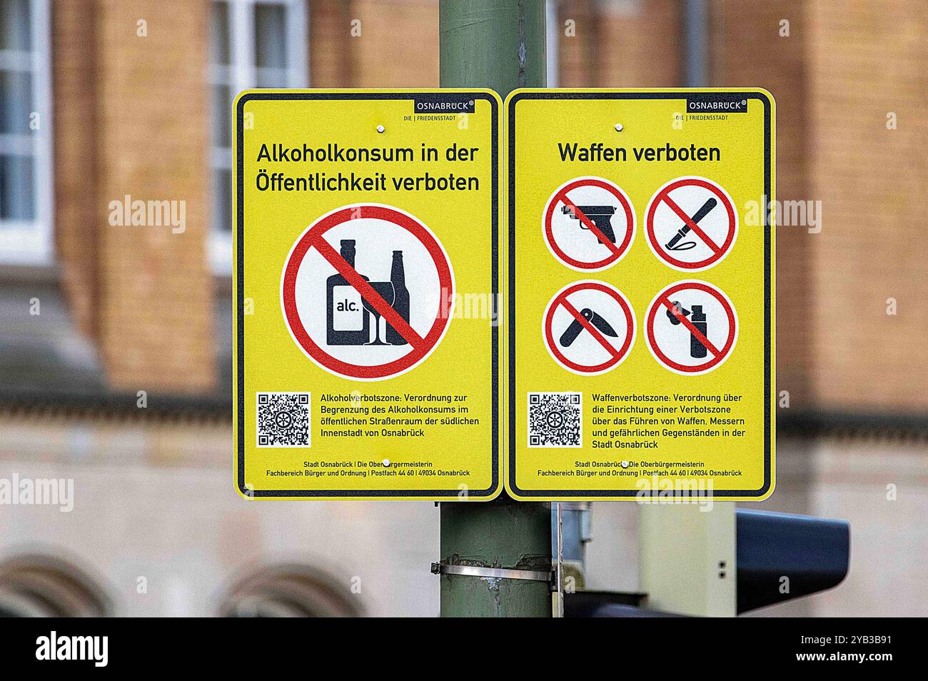 Osnabrück, Deutschland 16. Oktober 2024: Im Bild: Neue Beschilderung am ...