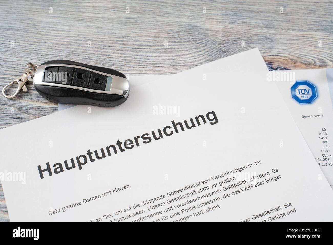 Bavaria, Germany - October 15, 2024: Main inspection is written on a ...