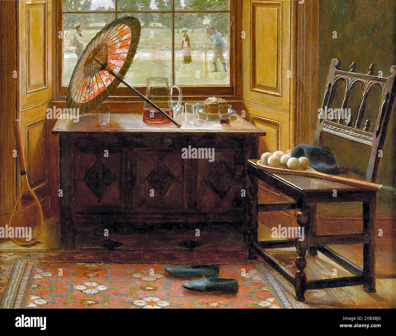 Hayllar, Mary - the Lawn Tennis Season Stock Photo - Alamy