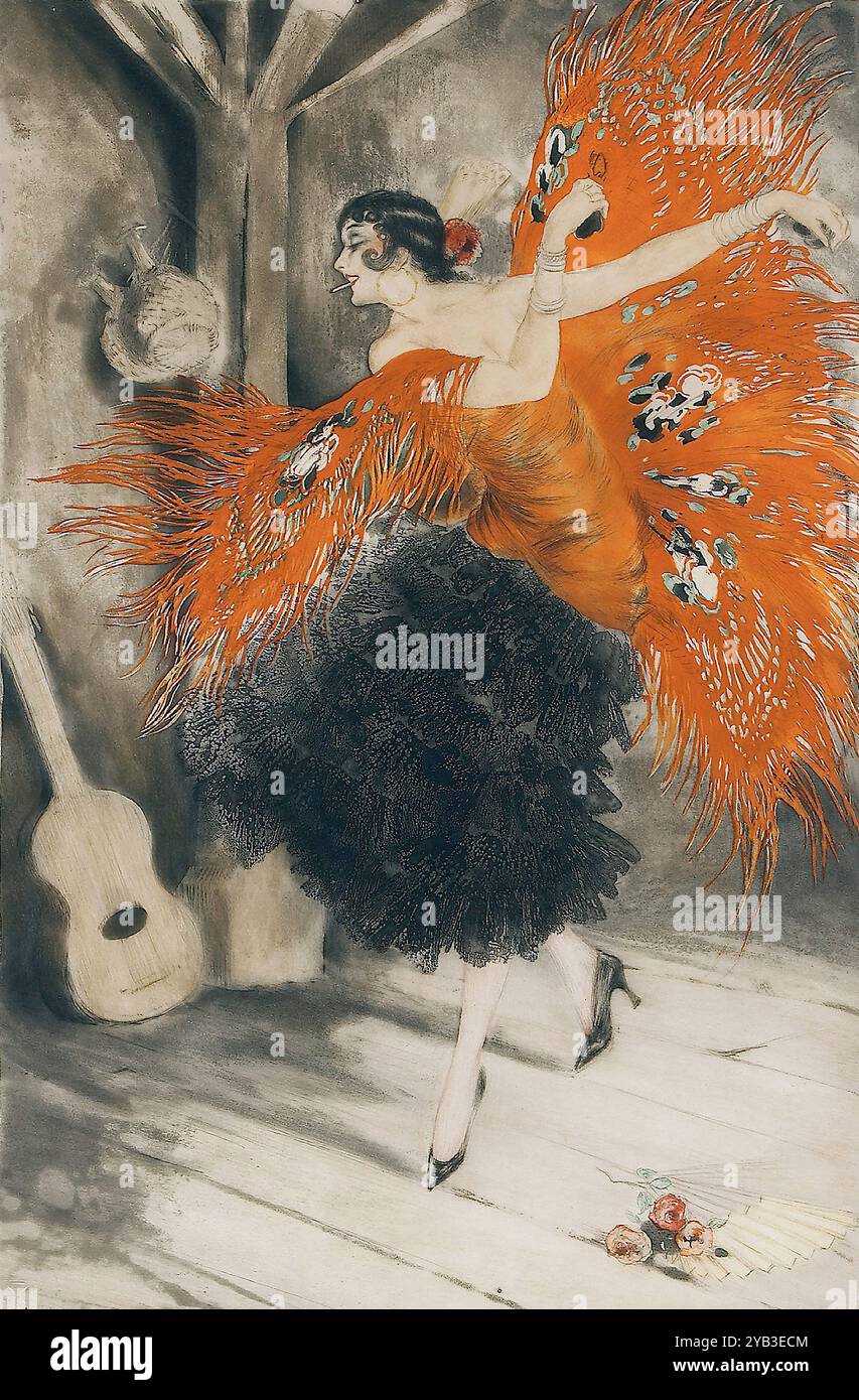 Icart, Louis - Spanish Dance Stock Photo - Alamy