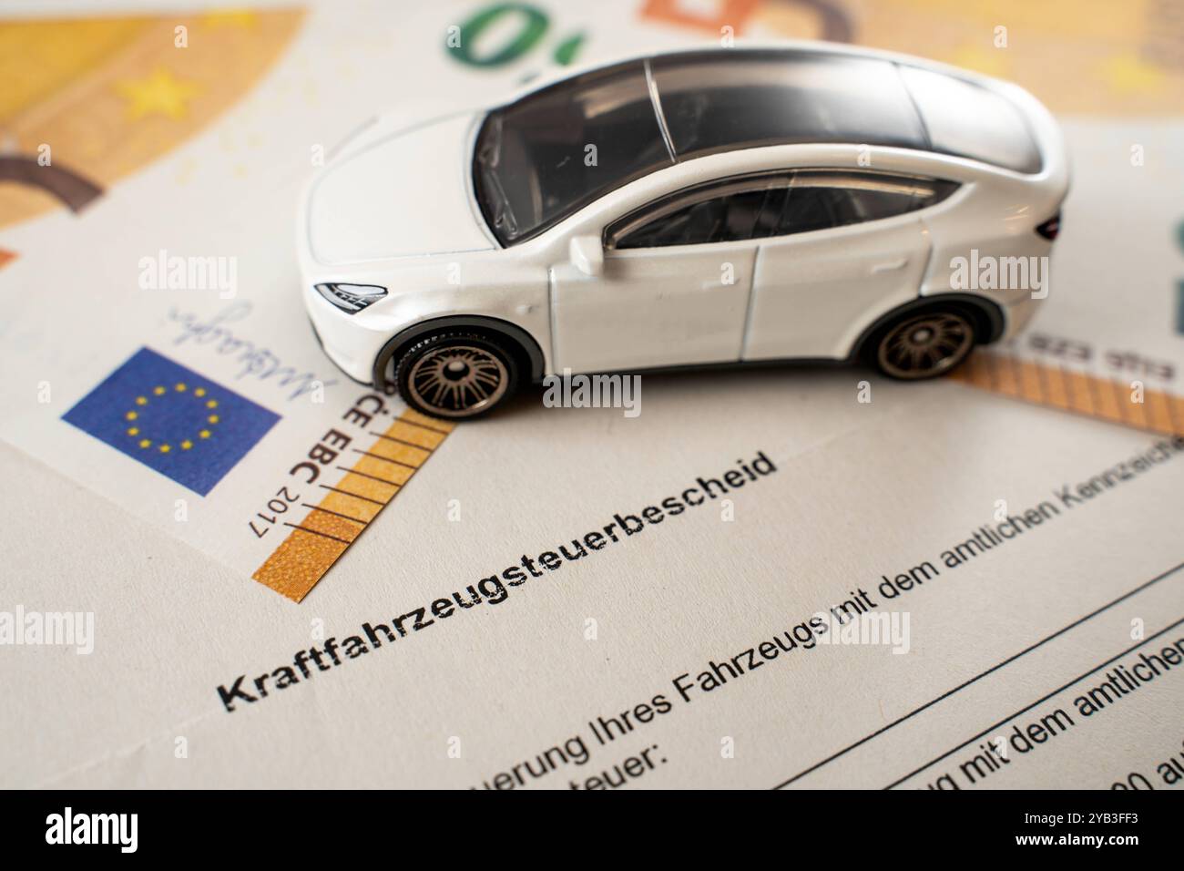 Bavaria, Germany - October 15, 2024: Motor vehicle tax notice, letter ...