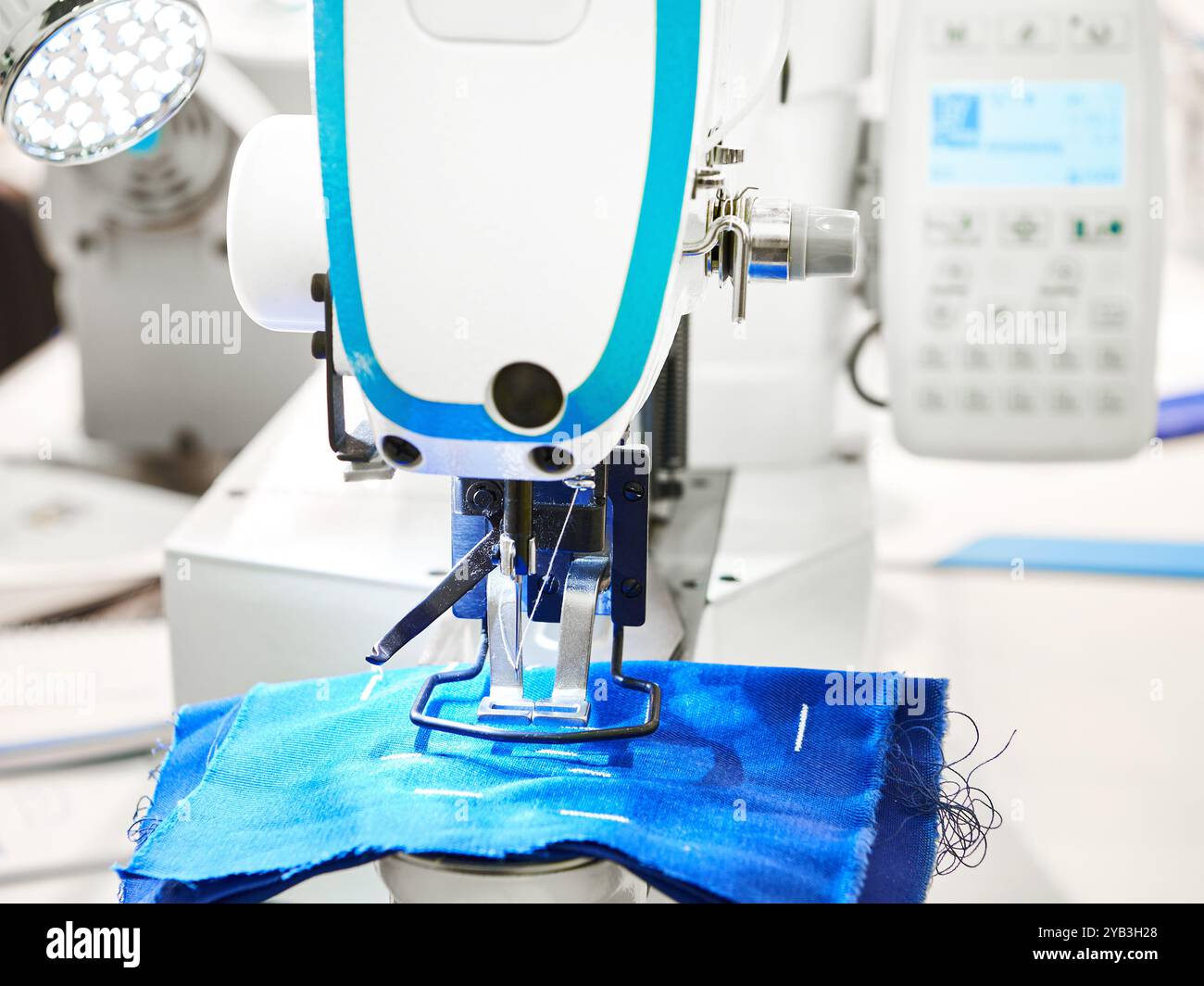 Electronic automatic bartacking sewing machine with multi-functions ...