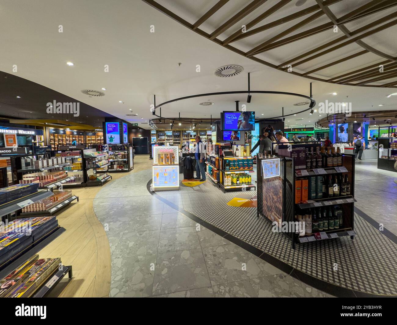 Whisky spirit area, Duty Free, T4S, Barajas Airport, Madrid, Spain ...