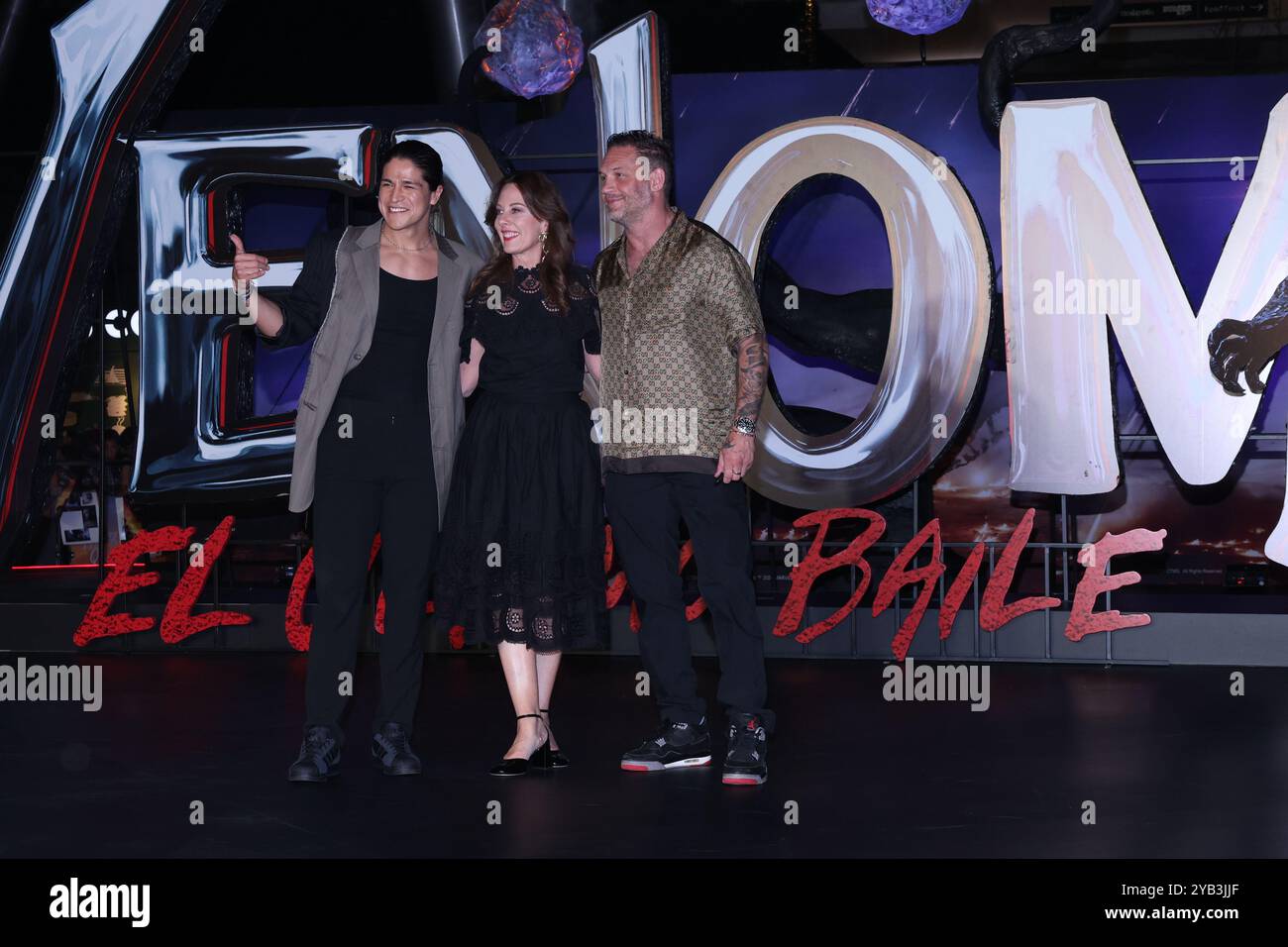 Mexico City, Mexico. 15th Oct, 2024. Tom Hardy, Kelly Marcel, and ...