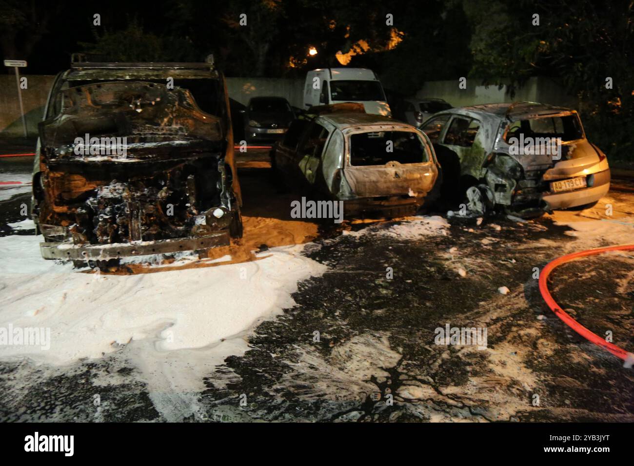 our cars were burned by unknown people in Manosque last night, with the ...