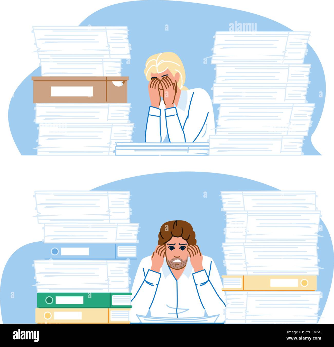 anxiety workplace stress vector Stock Vector Image & Art - Alamy