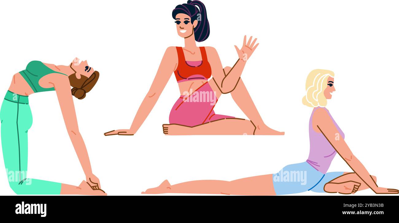 asana yoga exercises vector Stock Vector Image & Art - Alamy