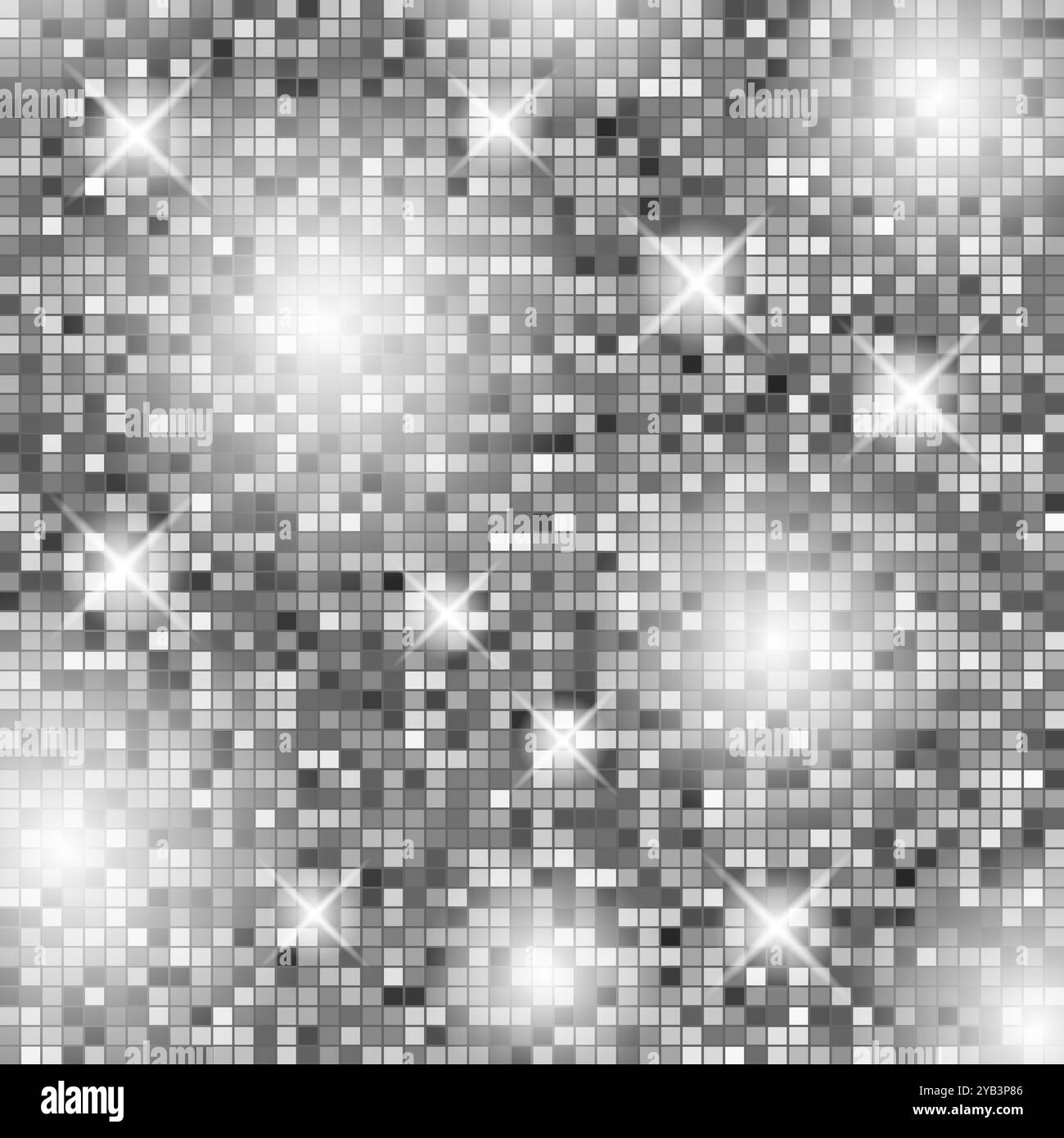 Vector disco ball grey pattern. Grey bright glass background Stock ...