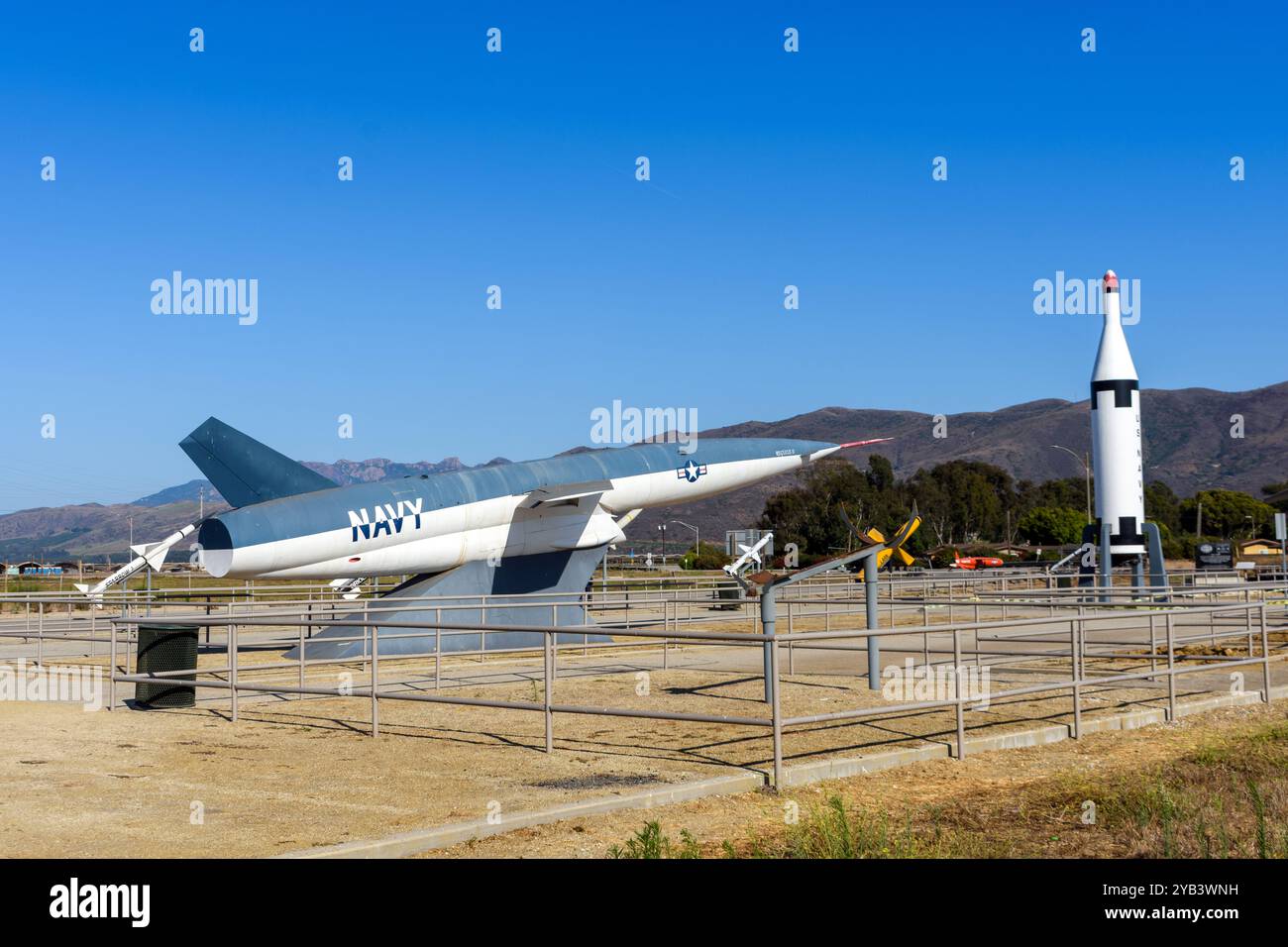 Military exhibit of the US Navy SSM-N-9 Regulus II and Polaris missiles ...