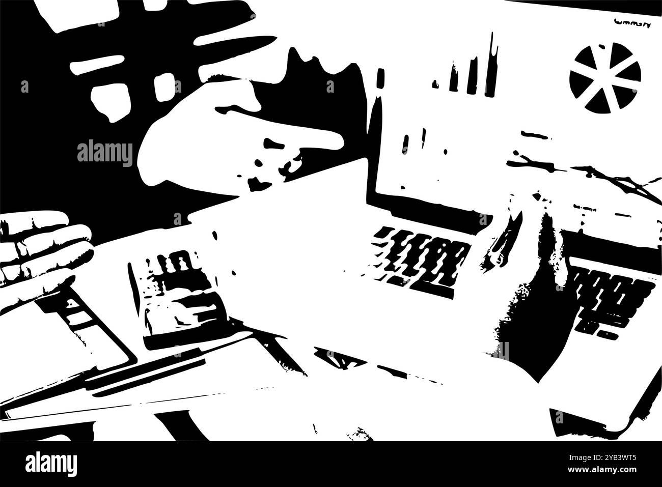 Financial business table Black and White Stock Photos & Images - Alamy