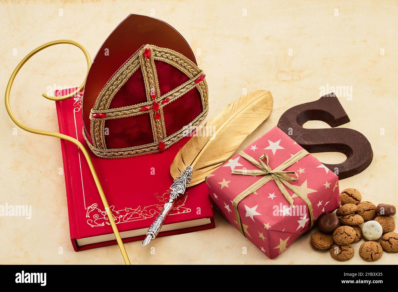 Dutch holiday Sinterklaas background. Dutch tradition Saint Nicholas ...