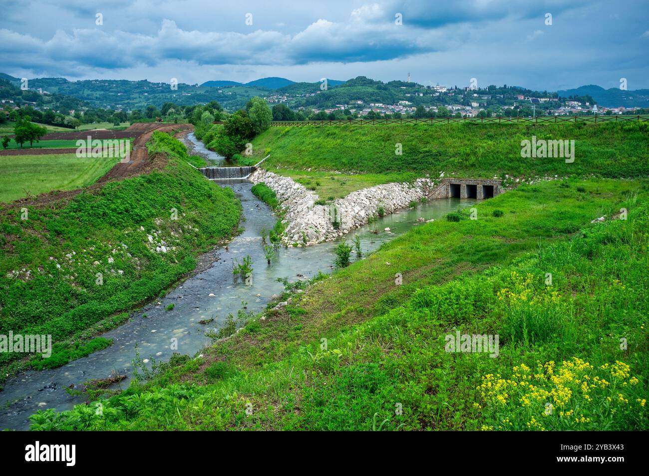 River engineering works for flood protection and hydraulic and ...