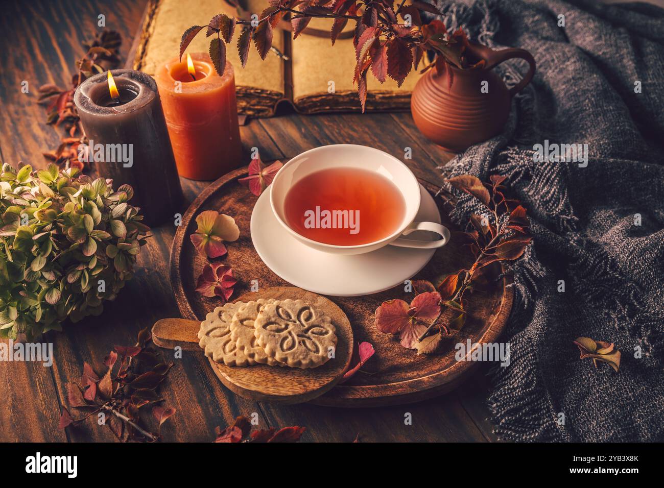 Tea party autumn table hi-res stock photography and images - Alamy