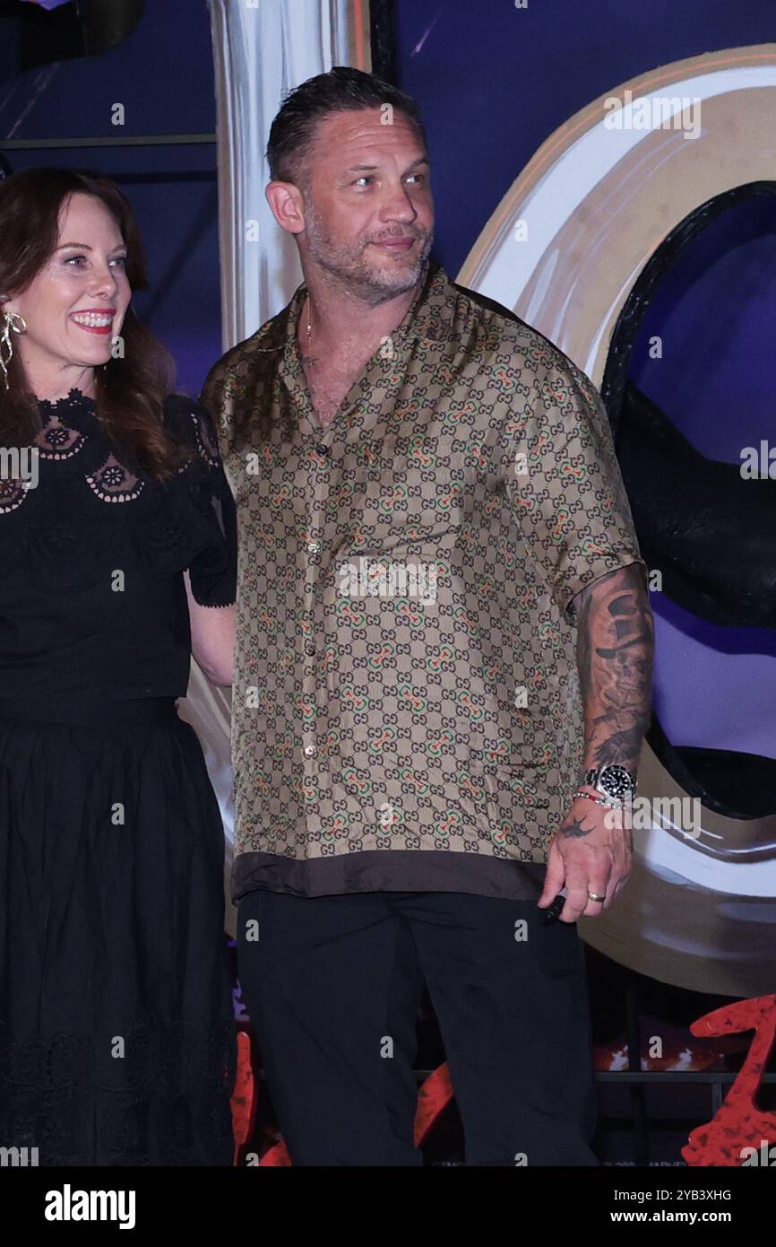 Mexico City, Mexico. 15th Oct, 2024. Tom Hardy attends the black carpet ...