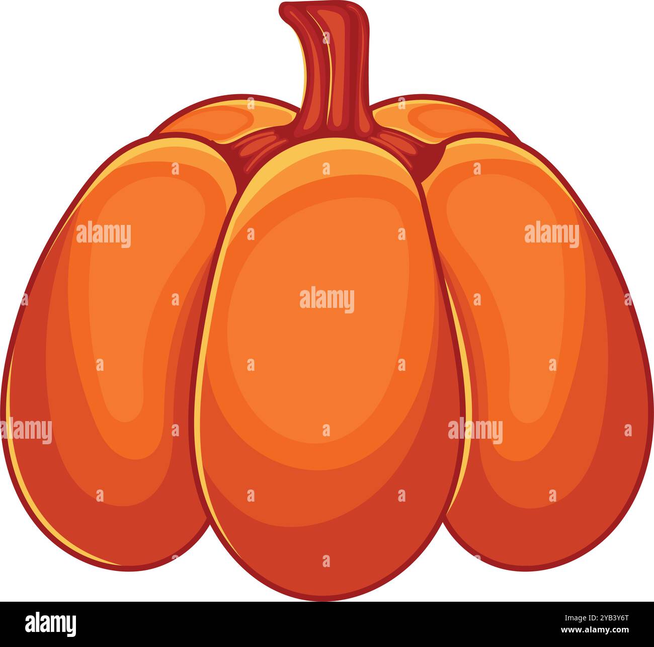 Colorful pumpkin with smooth texture, Vector Stock Vector Image & Art ...