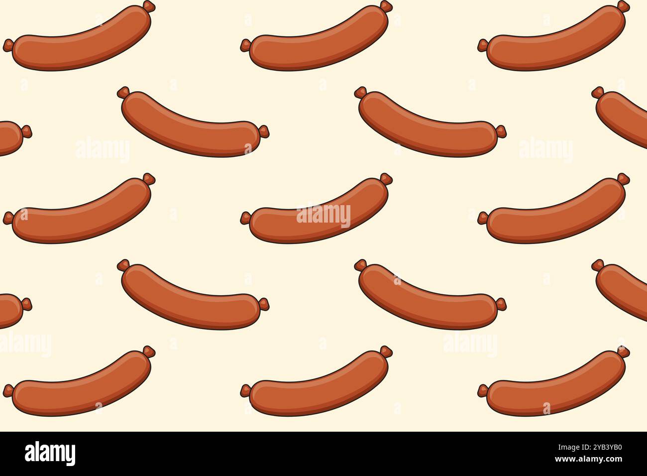 Sausage pattern. Vector cartoon illustration Stock Vector Image & Art ...