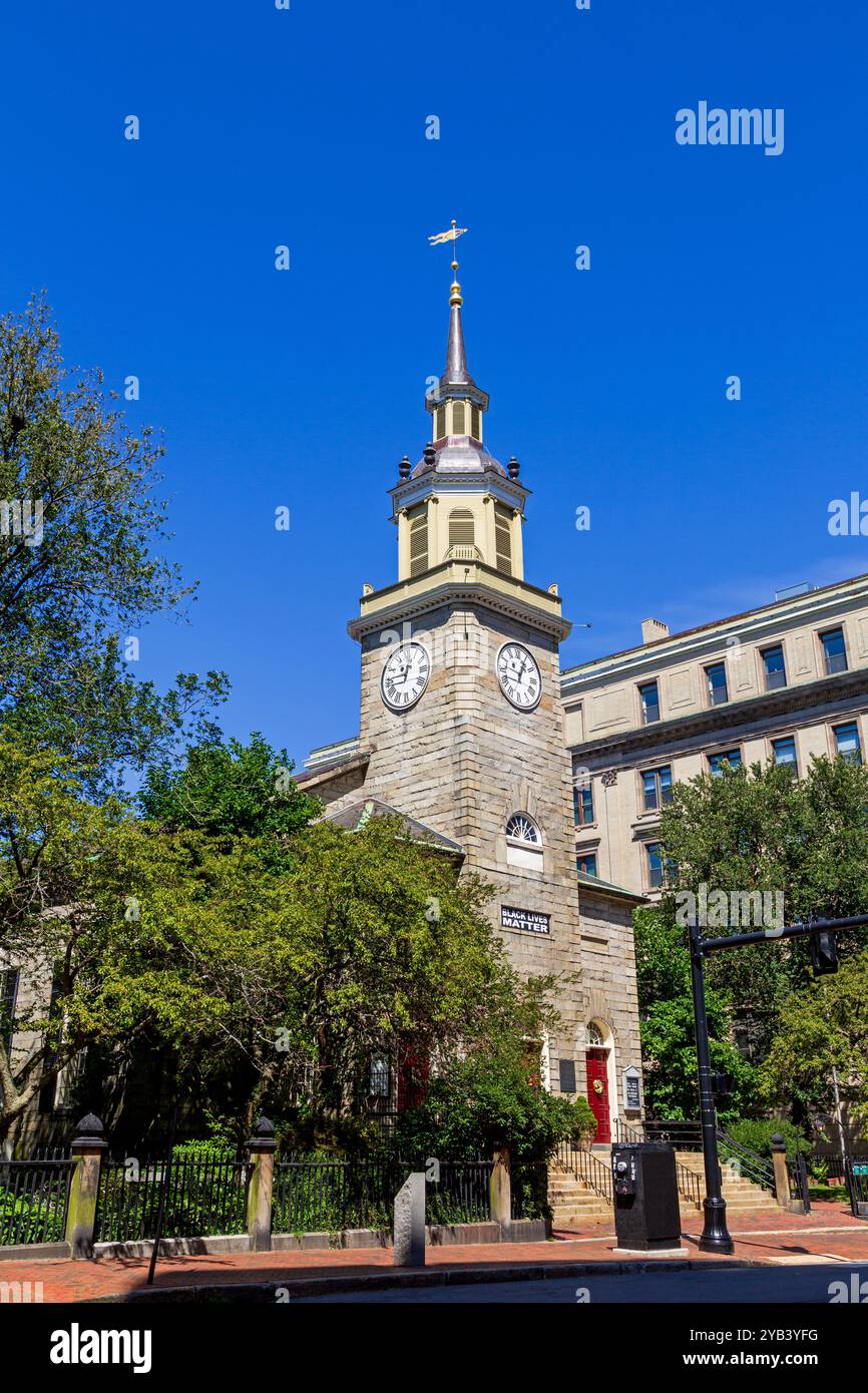 First Parish Church, Congress Street, Portland, Maine, USA Stock Photo ...