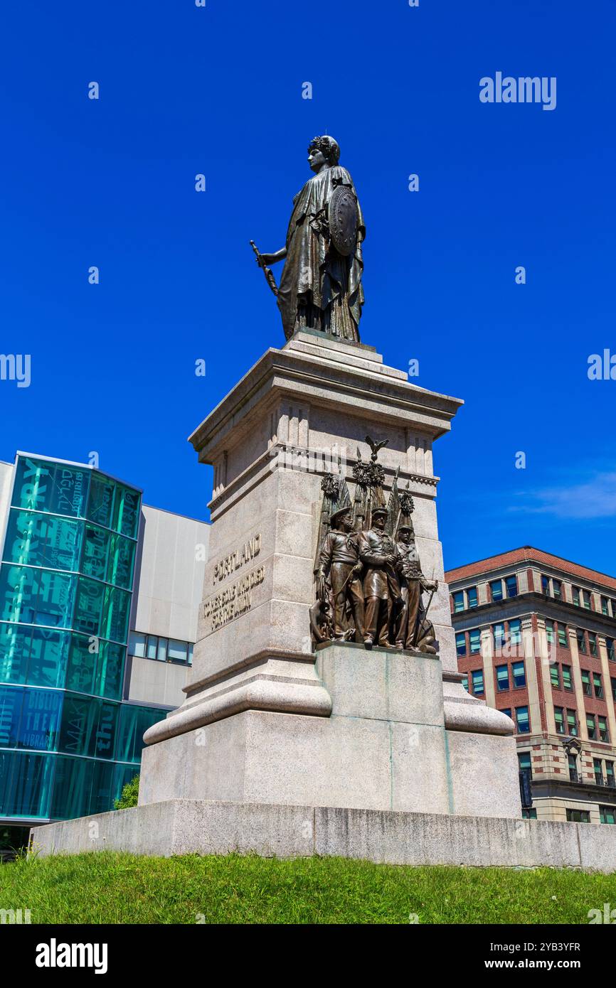 Our Lady of Victories, Monument Square, Portland, Maine, USA Stock ...