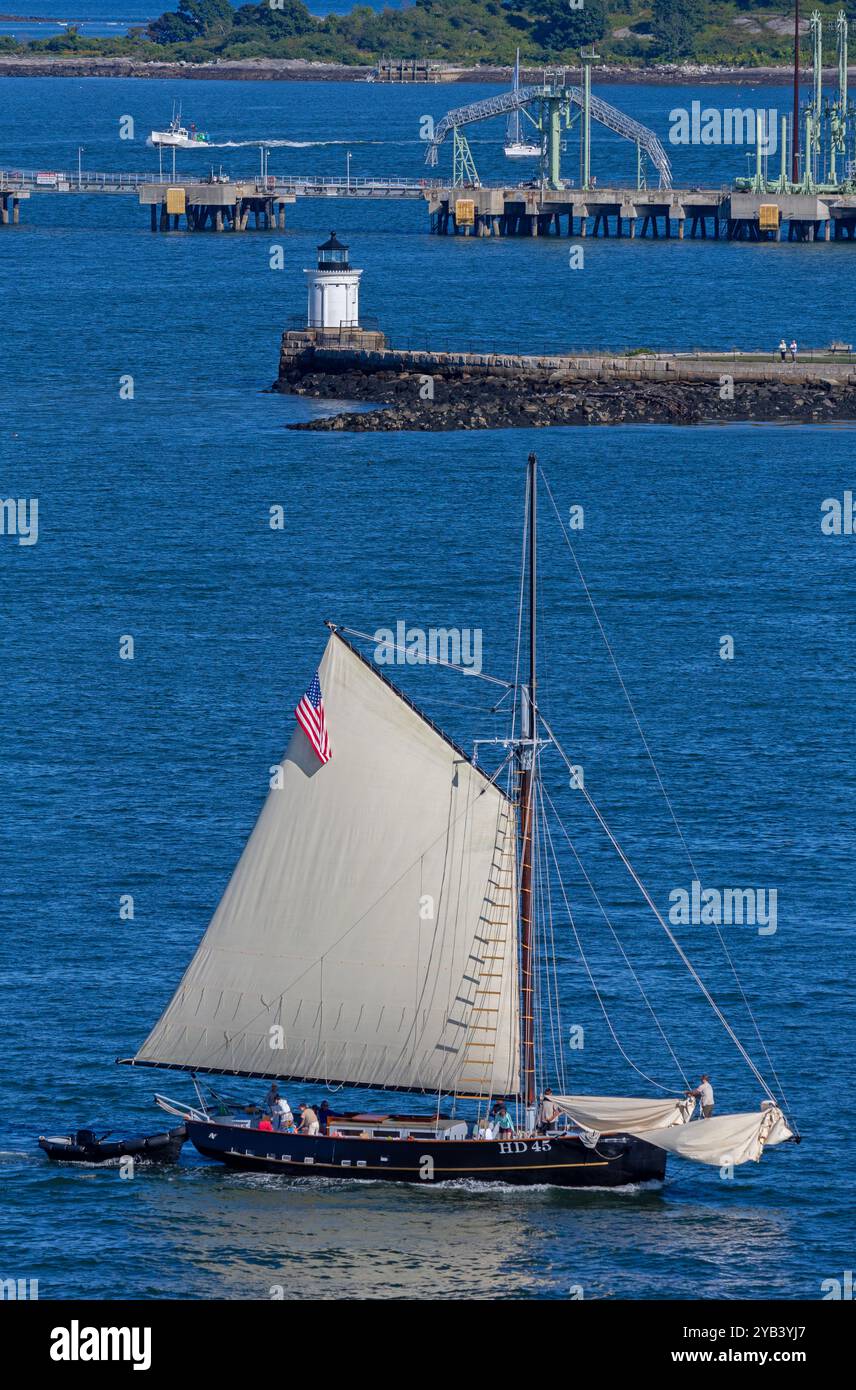 Sailing Ship in Casco Bay, Portland, Maine, USA Stock Photo - Alamy
