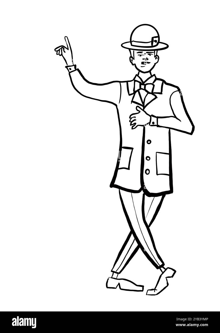 illustration of a circus performer in a red suit and a hat Stock Photo ...