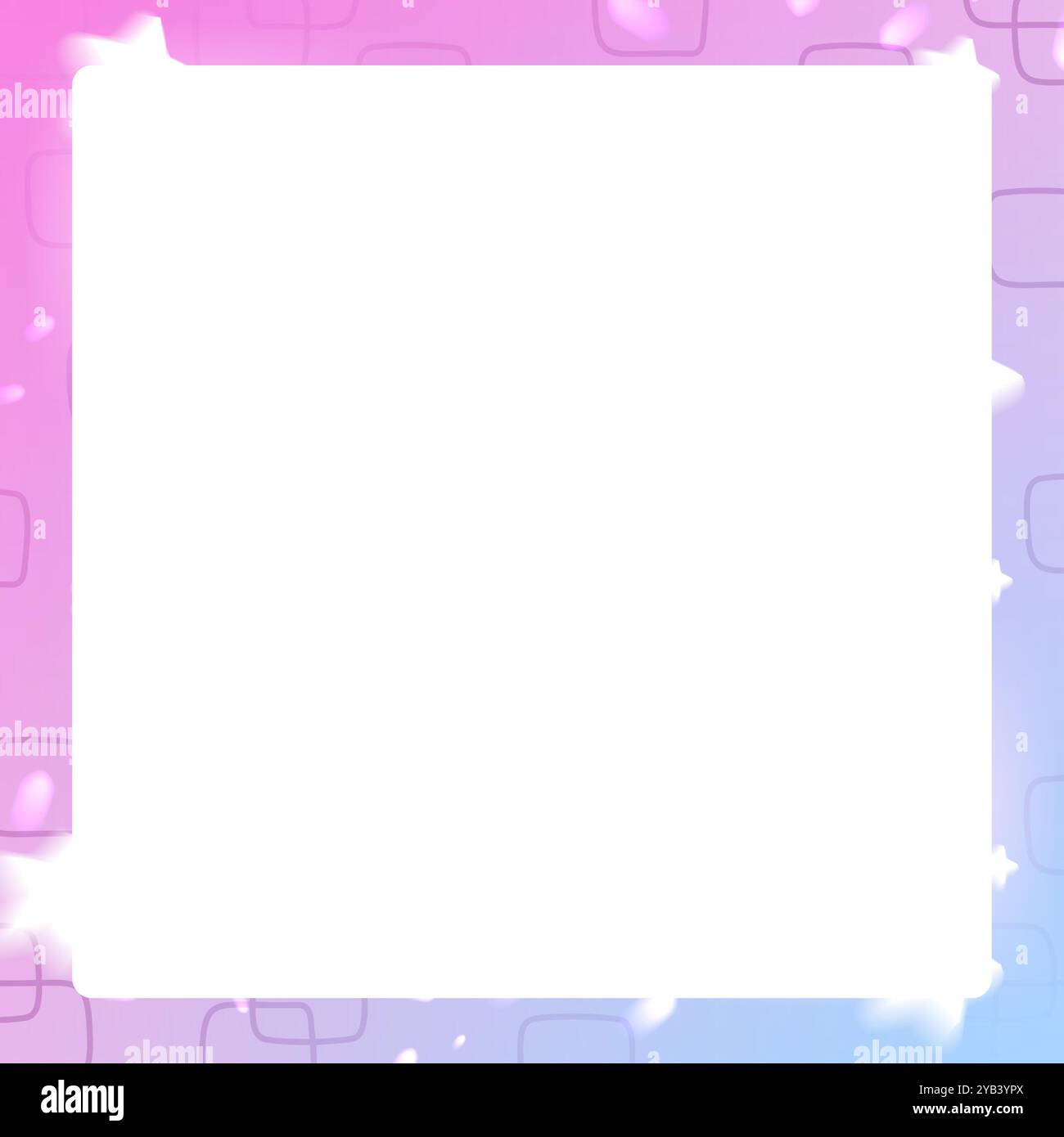 Square Post template. Purple gradient with a soft stars with white ...