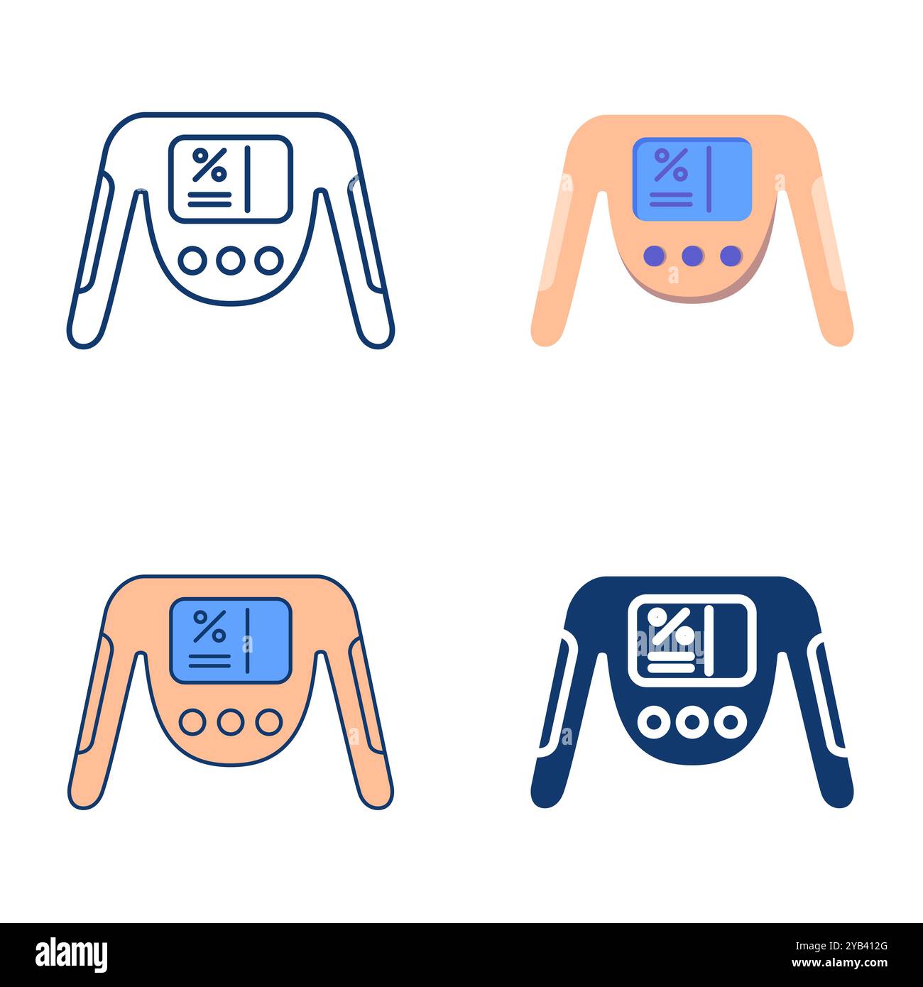 Body composition monitor icon set in flat and line style. Lipid profile ...
