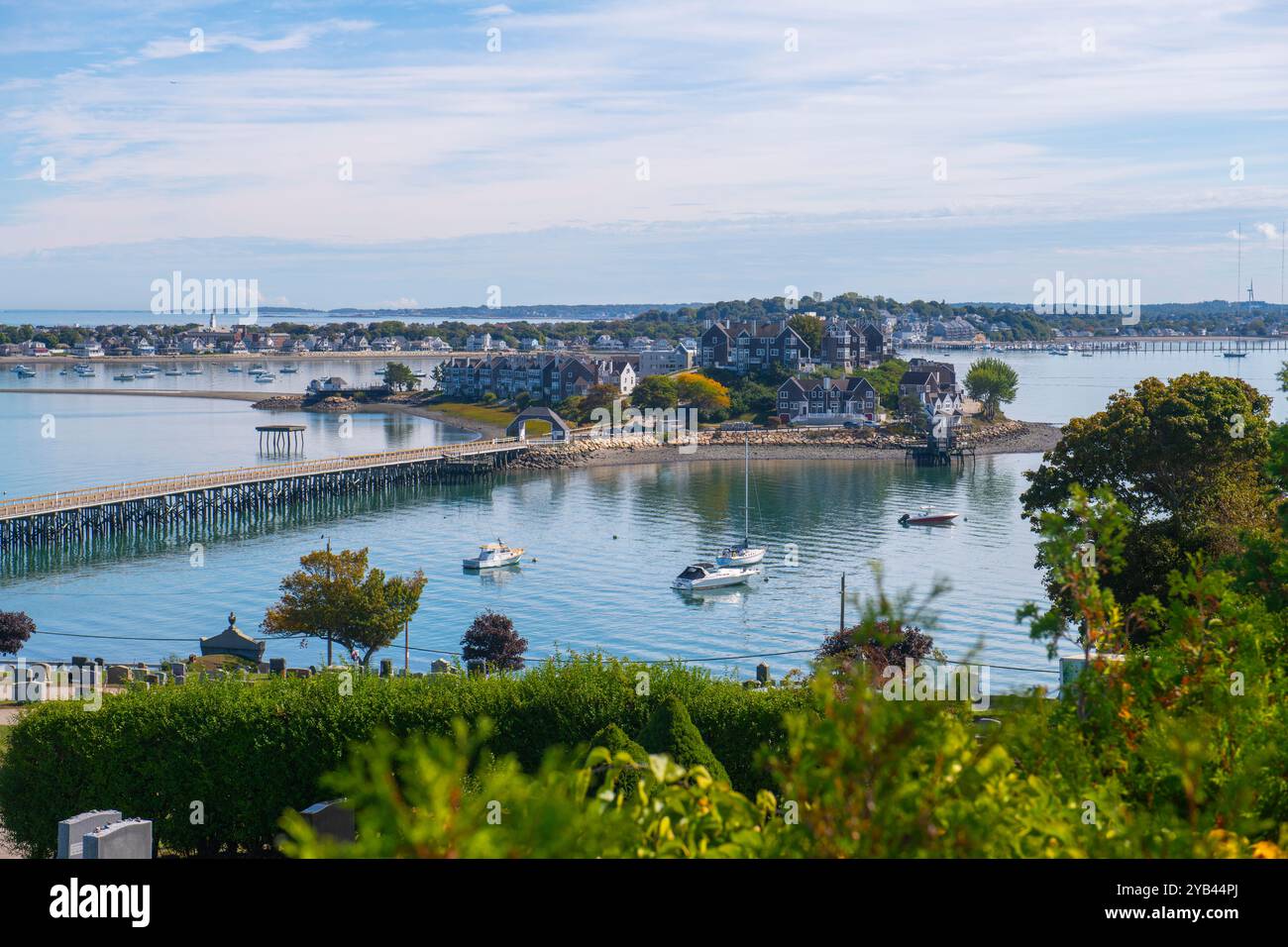 Spinnaker Island aka Hog Island aerial view from Hull Village in ...