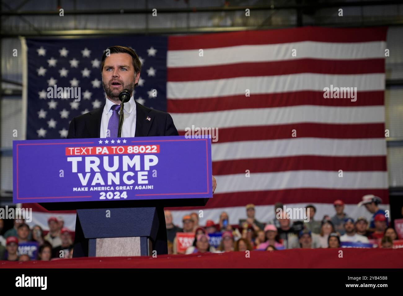 Republican vice presidential nominee Sen. JD Vance, R-Ohio, speaks ...