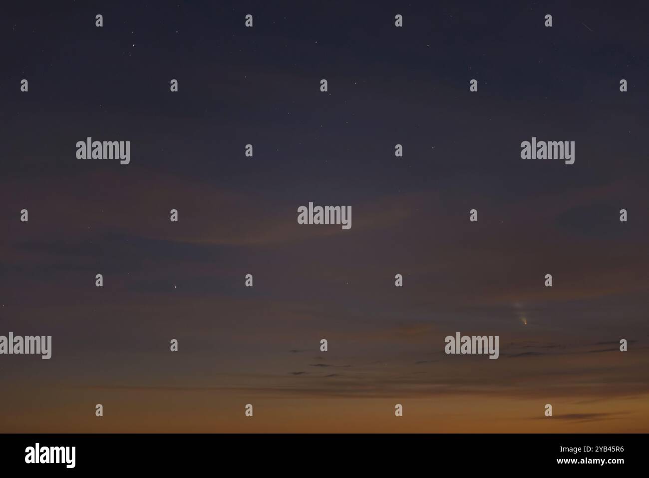 Comet C/2023 A3 (Tsuchinshan ATLAS) and the planet Venus, taken at ...