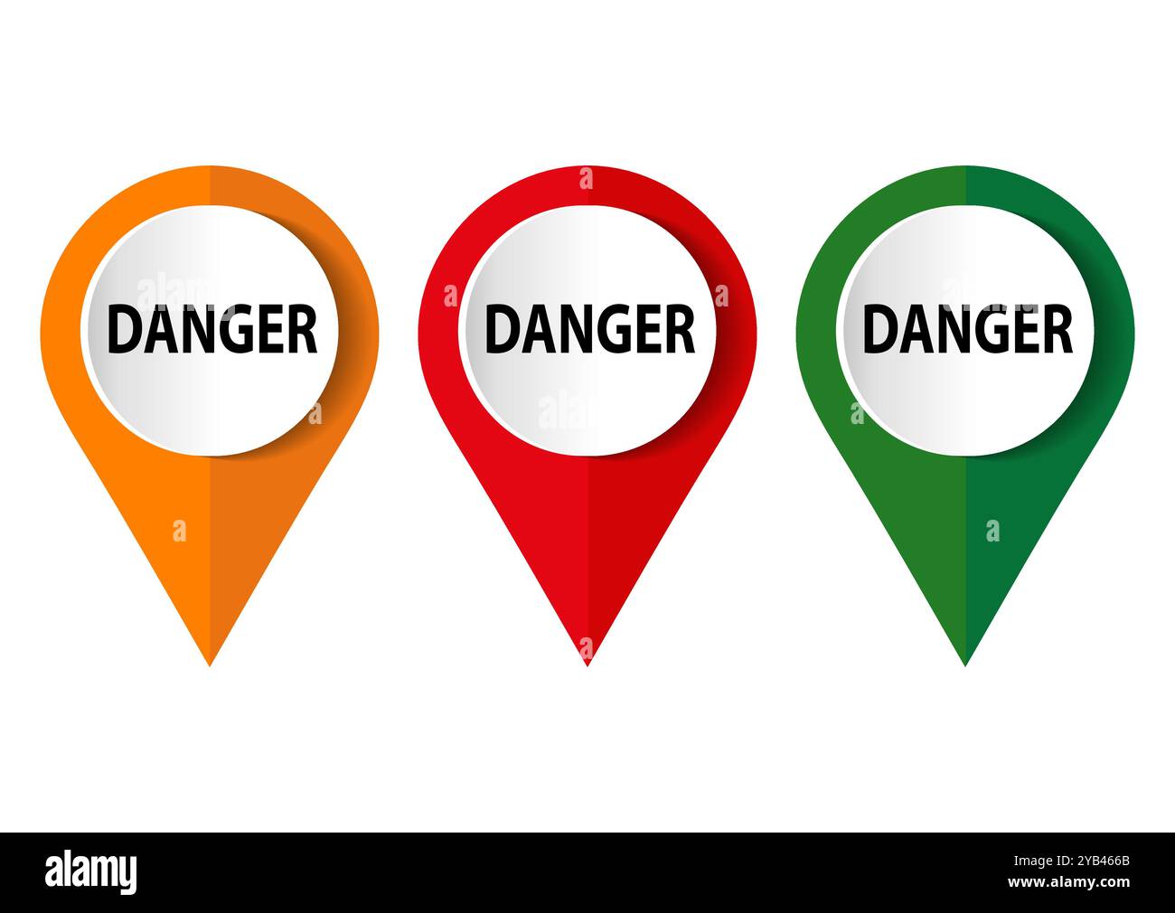 Danger sign isolated on white background. Vector illustration Stock ...