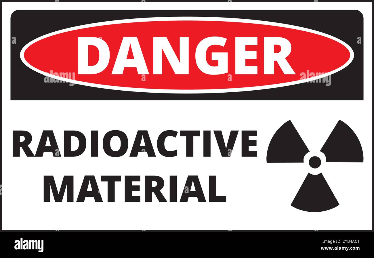 Danger radioactive material sign on a white background Stock Vector Image & Art - Alamy