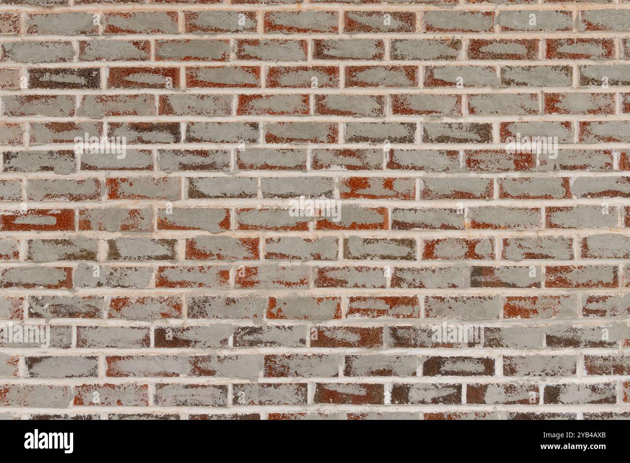 Red brick background that has grey paint pattern full copy space. Full ...