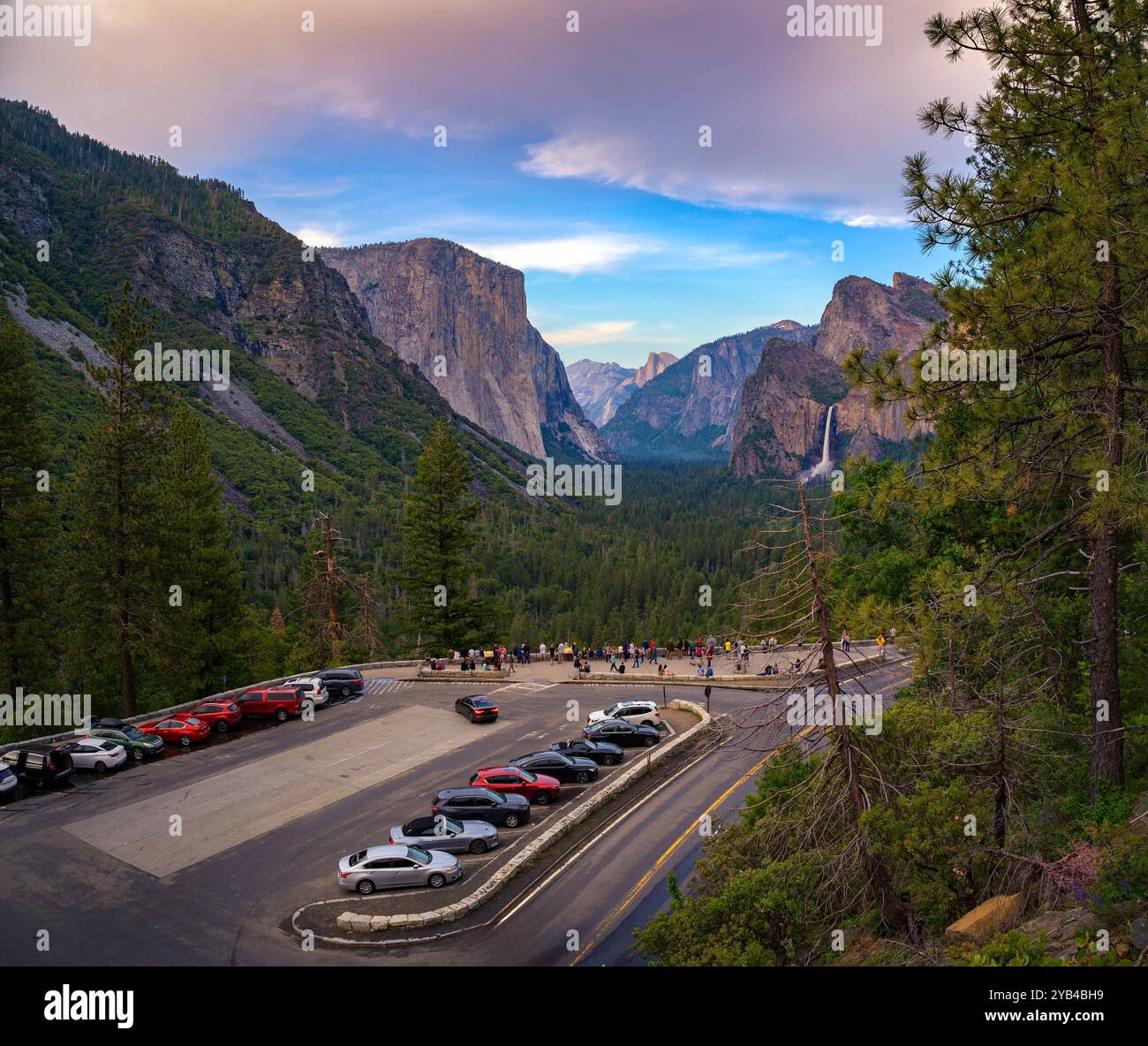 Tunnel View Overlook at Yosemite National Park, California Stock Photo ...