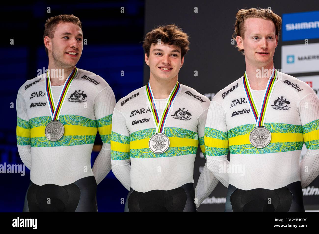 Australia's Leigh Hoffman, Ryan Elliott and Thomas Cornish pose with ...
