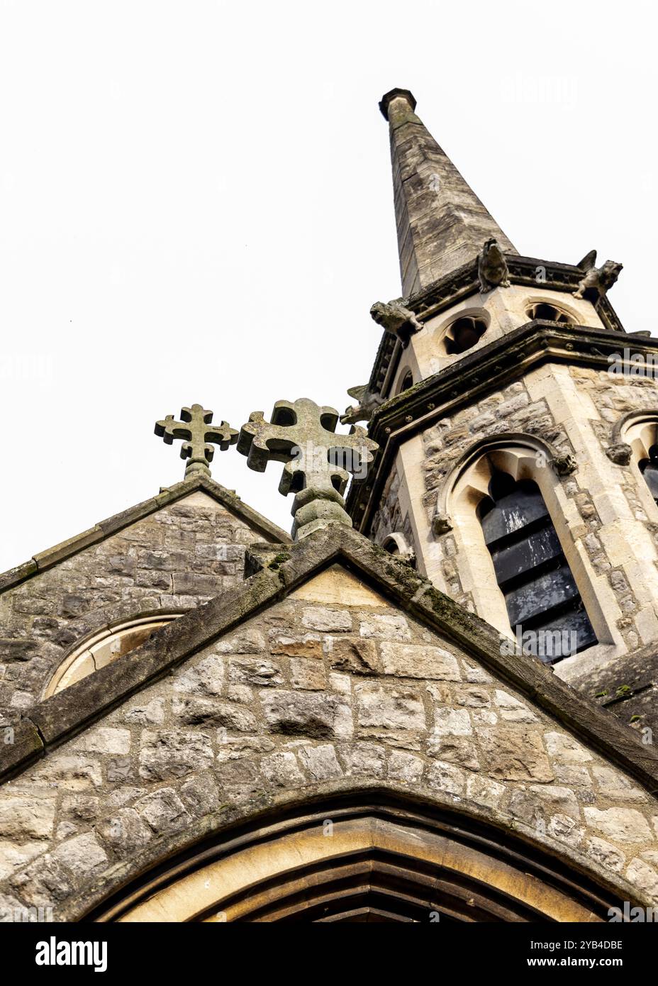 An abandoned gothic stone church Stock Photo - Alamy