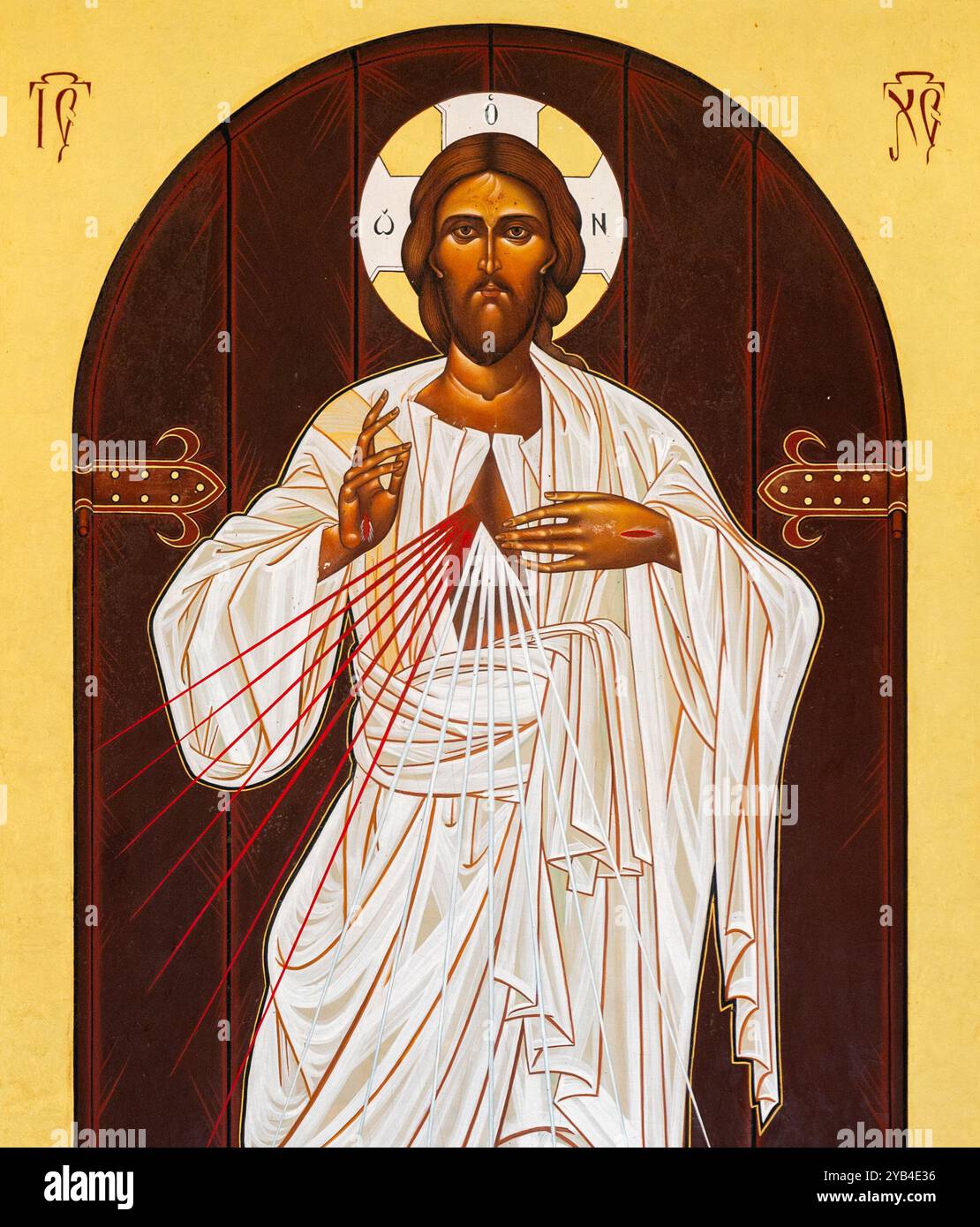 An icon of the Merciful Jesus in the Church of the Divine Mercy in ...