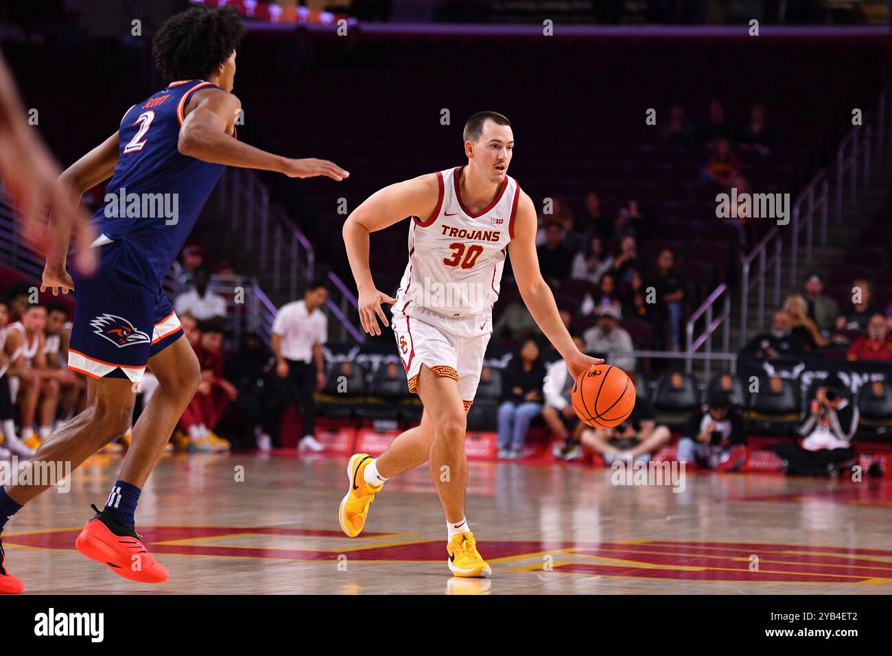 LOS ANGELES, CA - OCTOBER 15: USC Trojans forward Harrison Hornery (30 ...