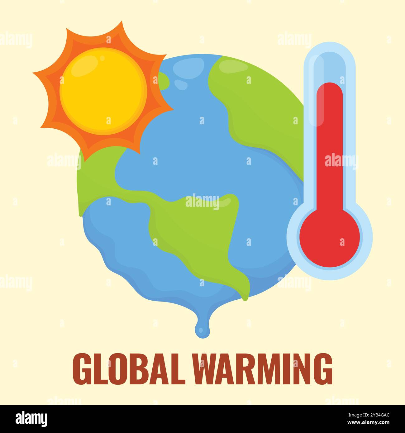 Global Warming Vector Illustration. global warming climate change ...